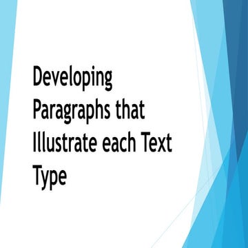 Developing Paragraphs that Illustrate each Text Type.pptx
