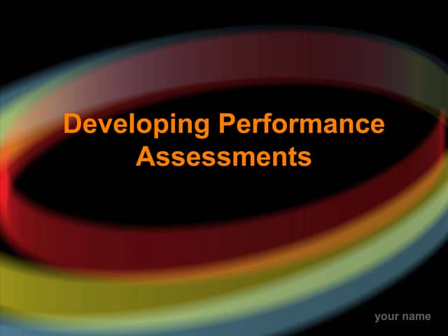 Identifying performance tasks | PPTX