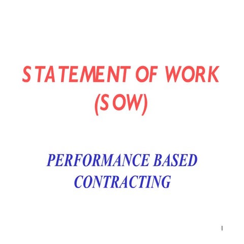 Developing performance based_work_statements | PPT