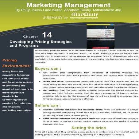 Developing pricing strategies & programs 14 | PDF | Sales | Business
