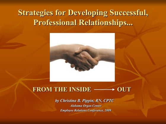 Building relationships | PPT