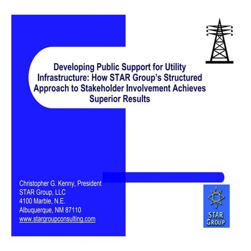 Developing Public Support For Utility Infrastructure.071309 | PPT
