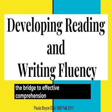 Developing reading and writing fluency 2 | PPTX