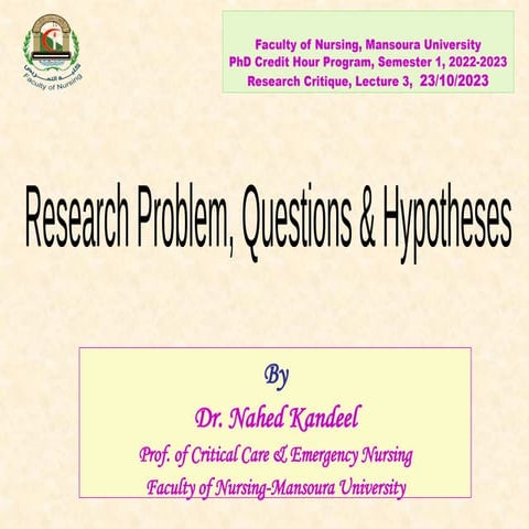 Developing Research Question, Aim and Hypothesis -1.pptx