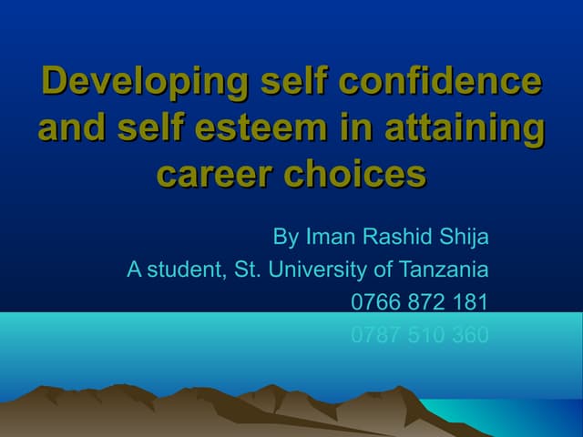 Presentation self esteem | PPTX