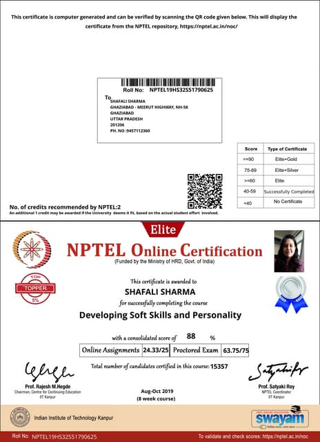 Developing soft skills and personality certificate | PDF Developing soft skills and personality certificate | PDF