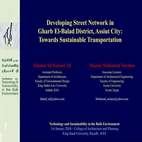 Developing street network in the gebd 2007 | PPT