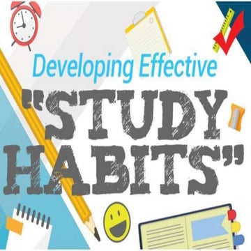 Developing study habits | PPTX
