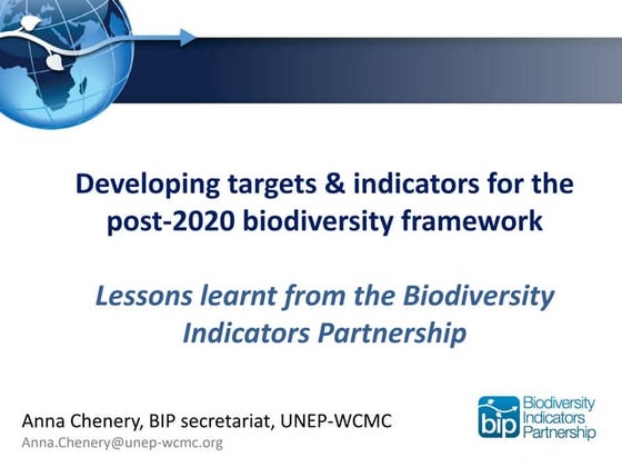 Process towards the development of The Post-2020 Global Biodiversity ...