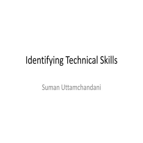Developing Technical Skills | PPT