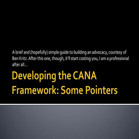 Developing the CANA framework | PPTX