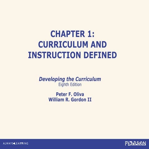Developing the curriculum chapter 1 | PPT