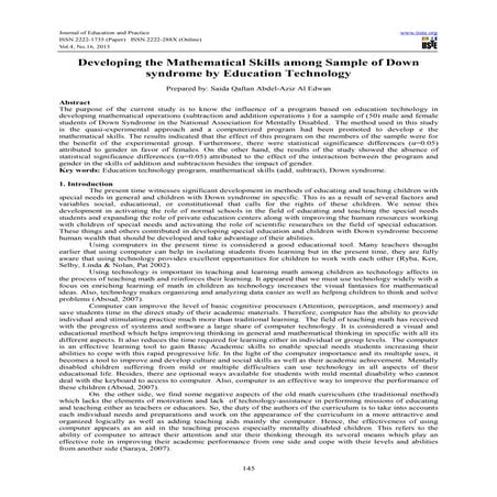 Down syndrome & Role of Technology | PPTX