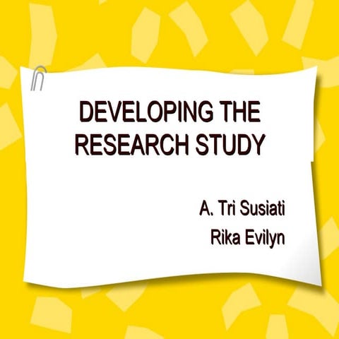 developing research study | PPT