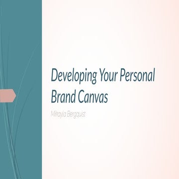Developing Your Personal Brand Canvas | PPT