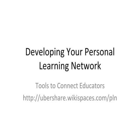 Developing Your PLN | PPT