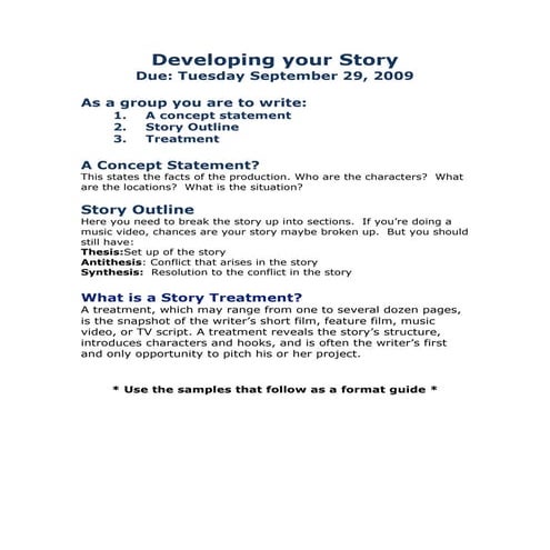 Developing your story | PDF