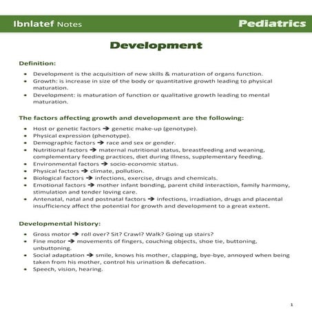 Growth and development of infant ppt | PPTX