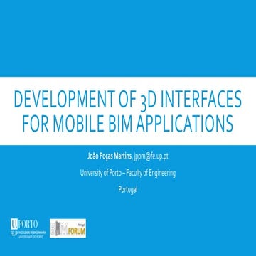Development of 3 d interfaces for mobile BIM applications by João Poças ...