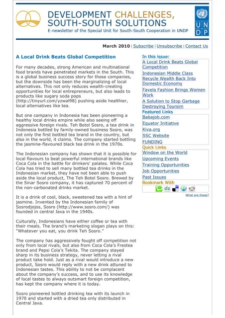 Teh botol Sosro | PPTX | Business | Business and Finance