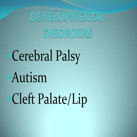 Development Disorders | PPTX
