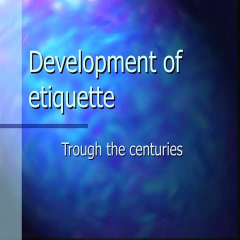 Medieval Etiquette | PPTX