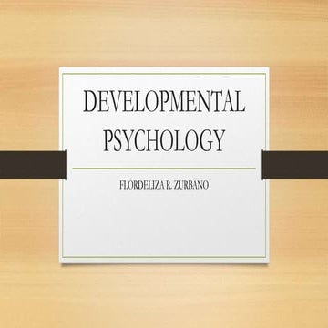 DEVELOPMENTAL-PSYCHOLOGY | PPTX | Parenting | Family and Relationships