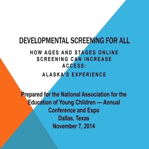 Developmental Screening for All | PPT