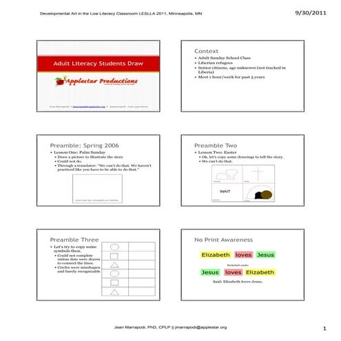 Developmental art in the low literacy classroom handout | PDF