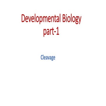 Developmental biology | PPT
