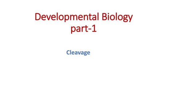 Cleavage, Types of cleavage | PPTX | Biological Sciences | Science