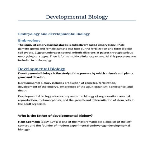 Developmental Biology, Principle features of development.docx