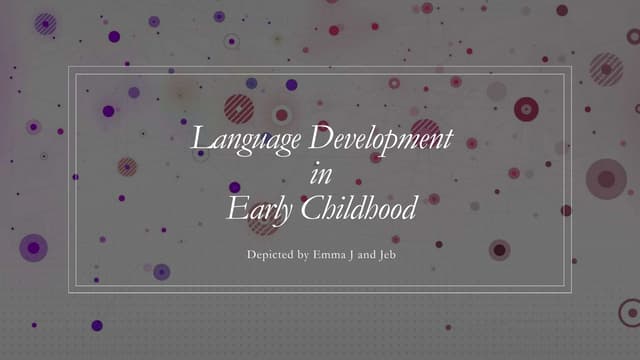 Language development in early childhood period | PPTX | Parenting ...