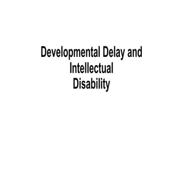 Global developmental delay | PPTX