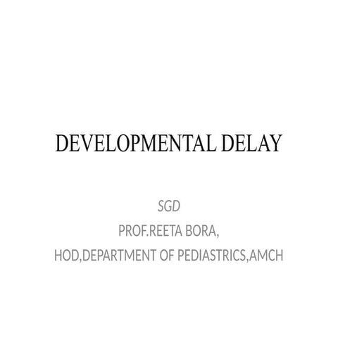 Global developmental delay | PPTX