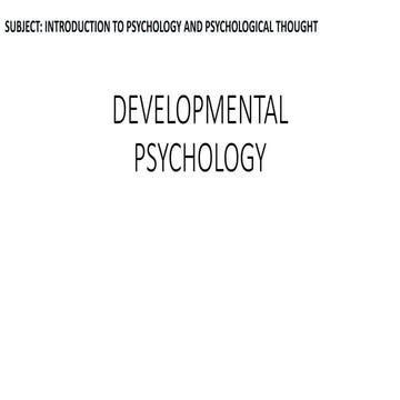 Comprehensive Developmental Psychology Notes PDF – Stages of Human ...