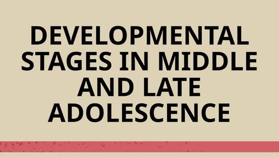 PERDEV MODULE 3 - the developmental stages | PPTX