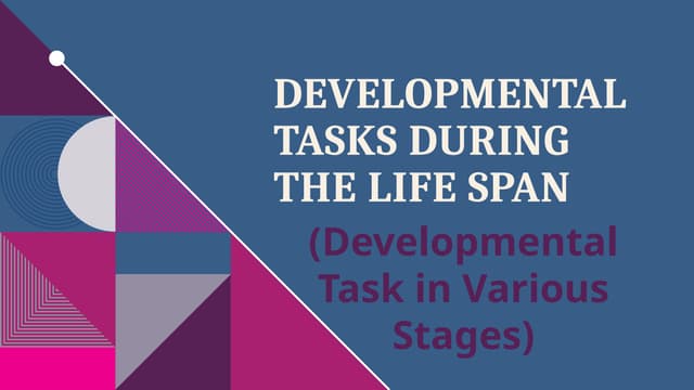 HAVIGHURST’S THEORY OF DEVELOPMENTAL TASKS | PPTX