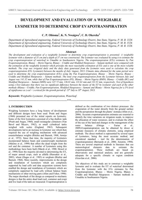 lysimeters | PPTX | Geology | Science