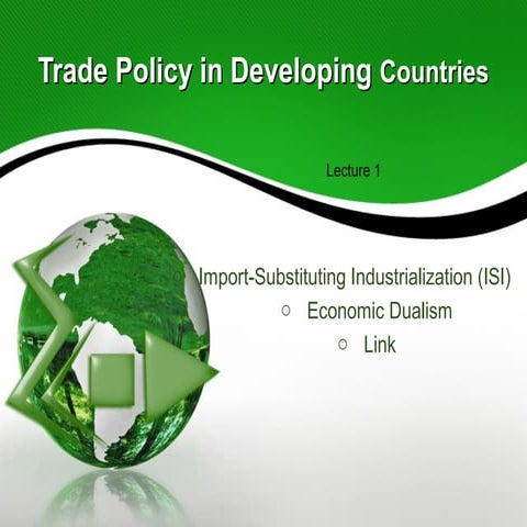 Trade Policies in Developing Countries | PPT
