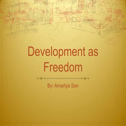Development as freedom | PPTX