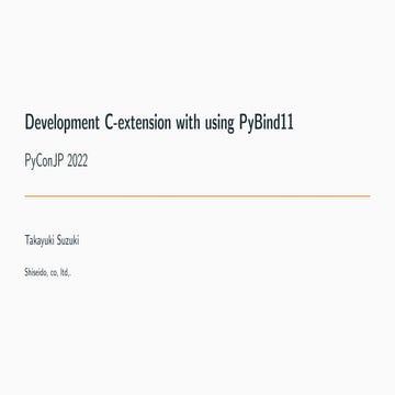 Development C Extension With Pybind11 Pdf