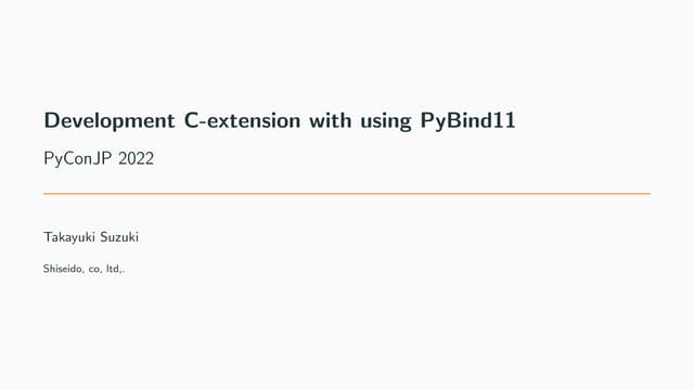 Development C Extension With Pybind11 Pdf