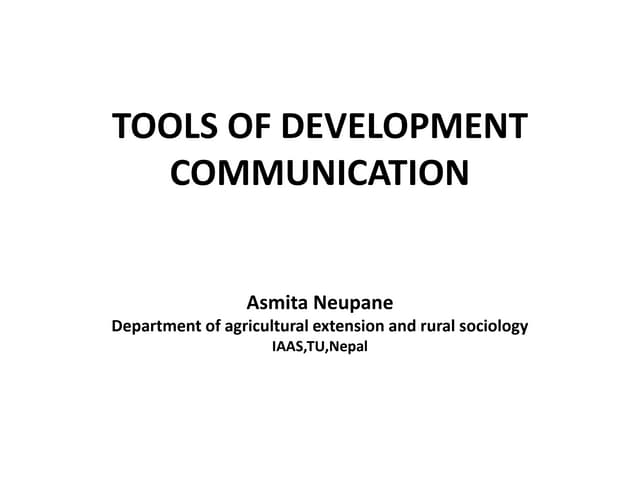 Development Support Communication | PDF
