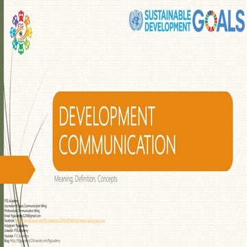 Development communication | PPTX | Email | Internet