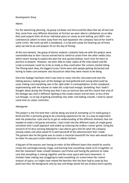 Reflective diary | PDF