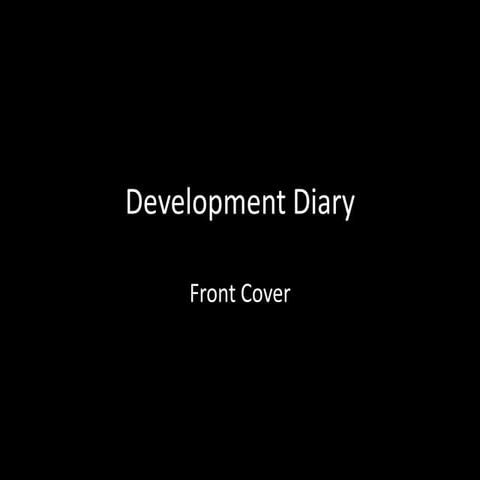 Development diary front cover | PPTX | Desktop Publishing | Computer ...