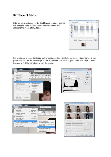 Double Page Spread Photoshop Printscreens | PPTX | Desktop Publishing | Computer Software and ...