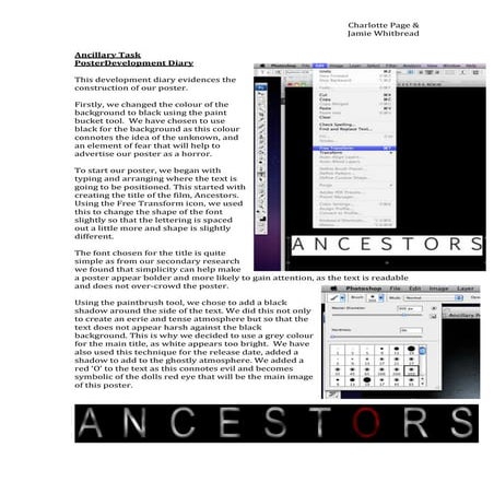 Development Diary - Poster | DOCX