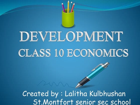 Grade 10 Economics Ch. 1 Development | PDF